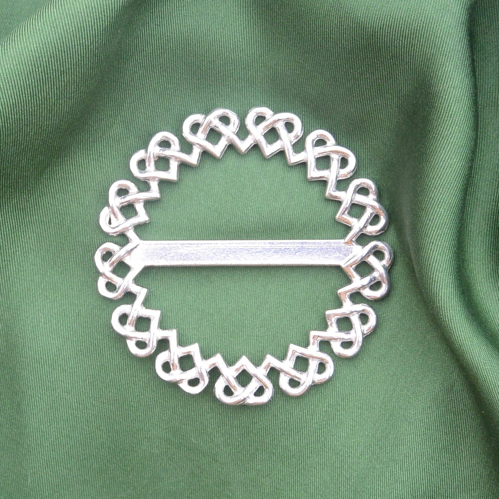 Celtic Heart Scarf Ring Fine Pewter Scarf Ring Hand Cast by | Etsy