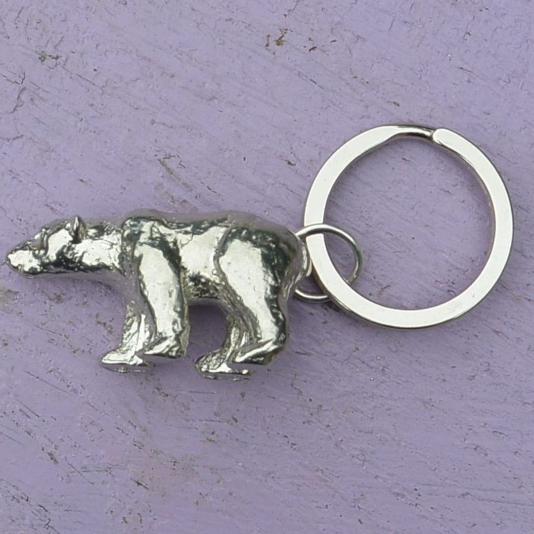 Polar Bear Keyring, Polar Bear Keychain, Handmade, by William Sturt, in ...