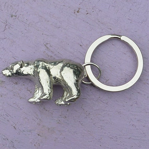 Polar Bear Keyring Polar Bear Keychain Handmade by William - Etsy