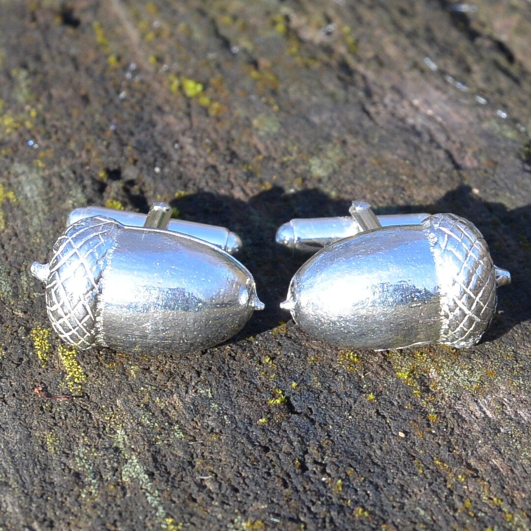 Acorn Cufflinks, Handmade in Fine Pewter by William Sturt - Etsy UK
