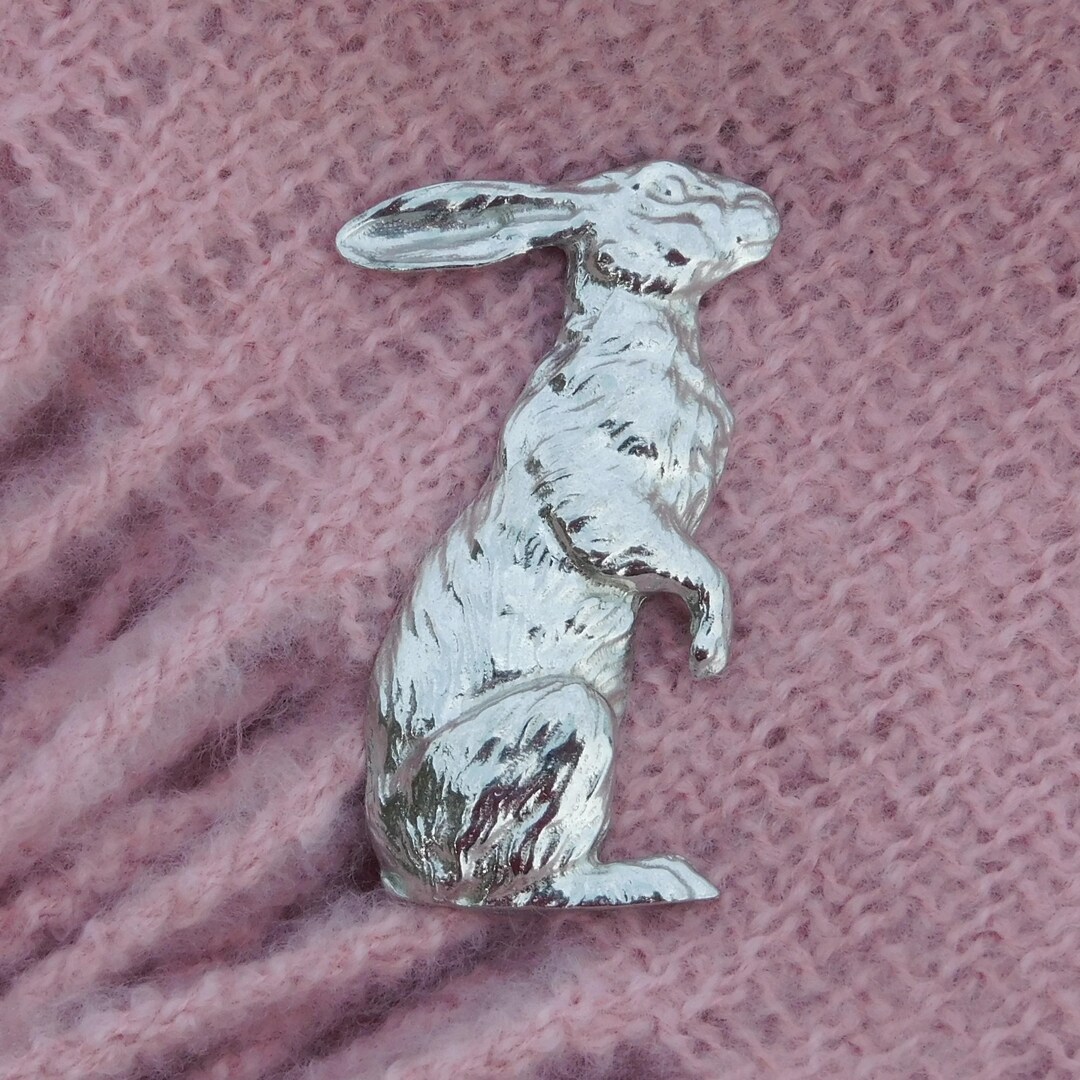Pewter Hare Brooch - Handmade Nature Jewelry - Mythology-inspired Gift ...