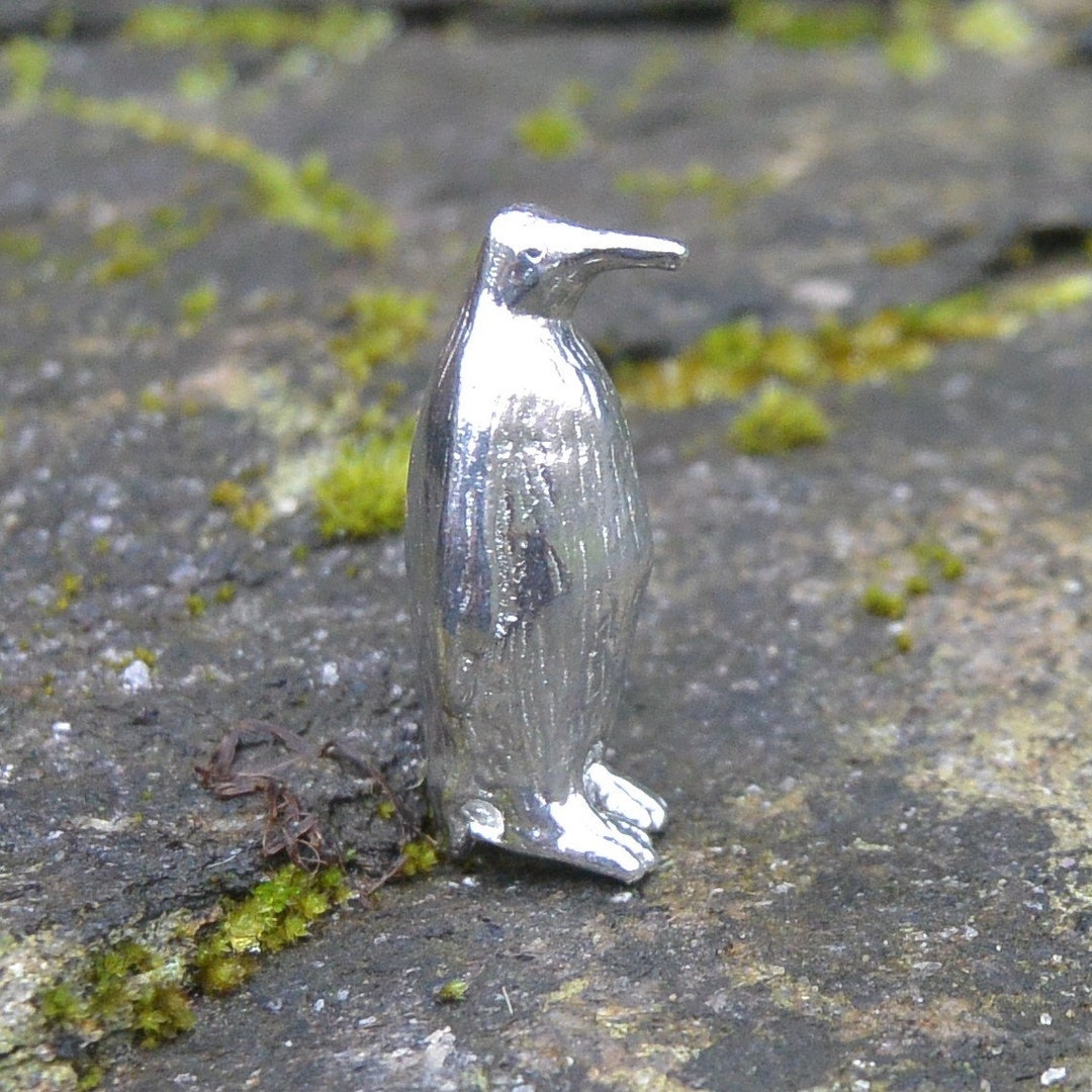 Tiny Penguin Figurine, Penguin Gift, Handmade, in Fine Pewter, by ...