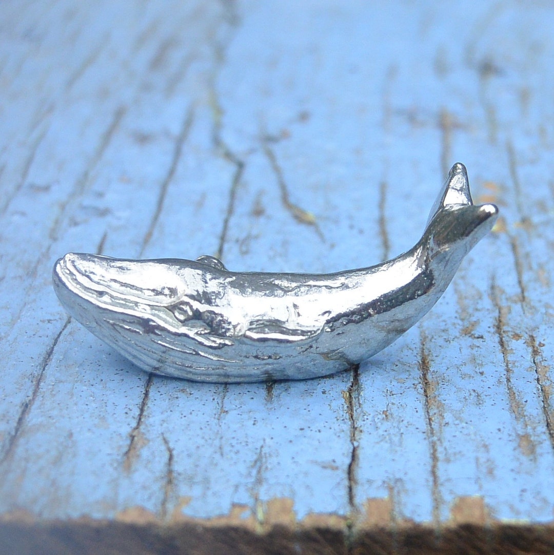 Blue Whale Figurine, Whale Miniature, Handmade, in Fine Pewter, by ...