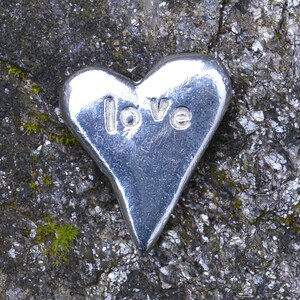 Love, Love Heart, Heart Token, Heart Pocket Token, Handmade, in Fine ...