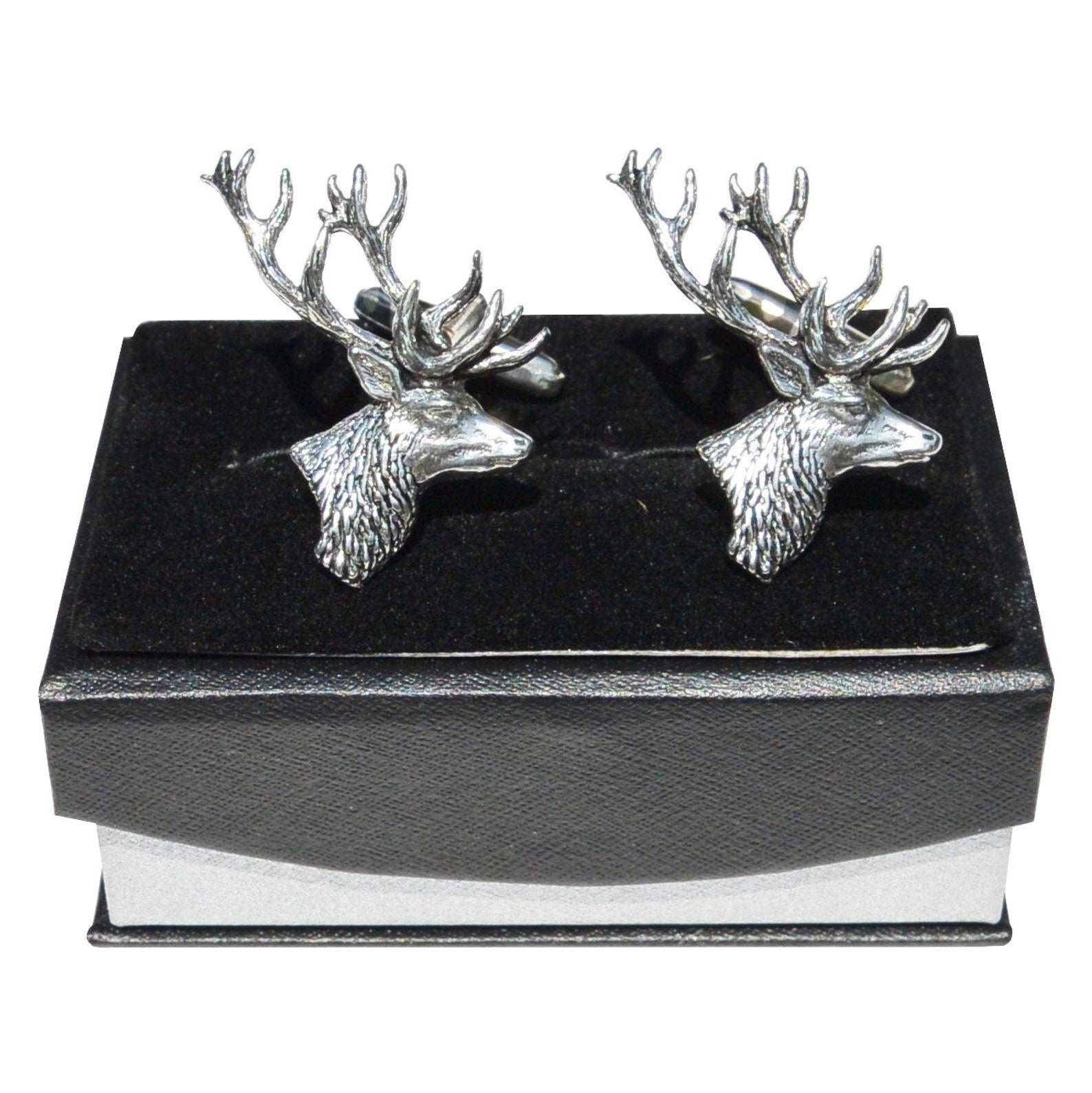 Stag Cufflinks, Pewter Stag Cuff Links Handcast in Pewter - Etsy