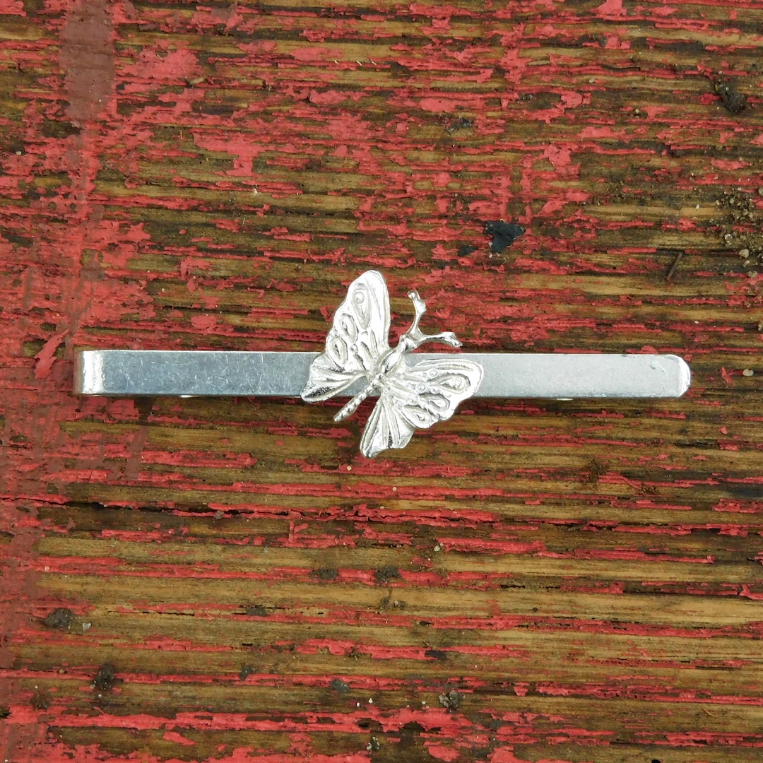 Butterfly Tie Clip, Butterfly Tie Clip, Butterfly Gift, Handcast in ...