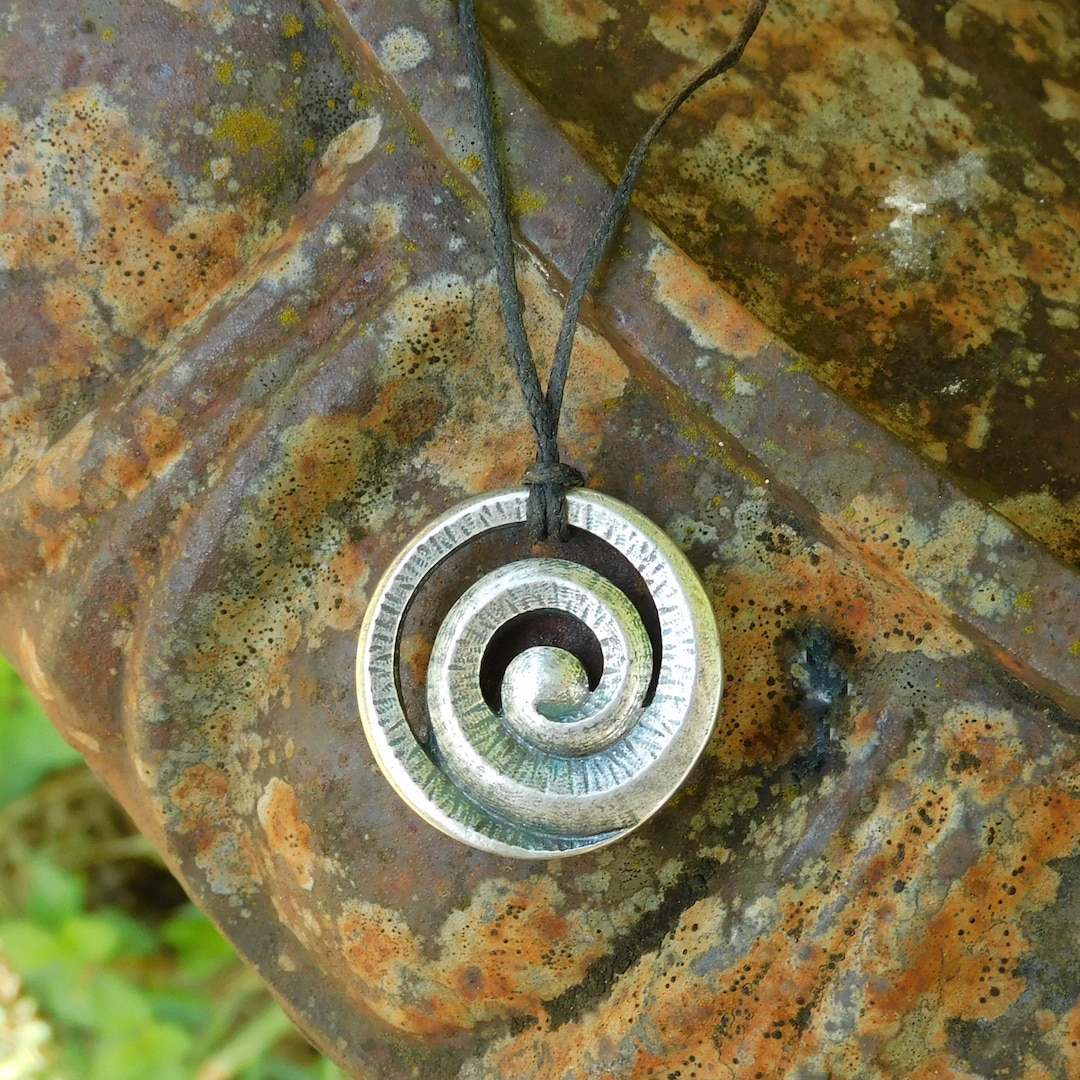 Spiral Pendant, New Zealand Koru Wave Surfer Pendant, Handmade in Fine ...