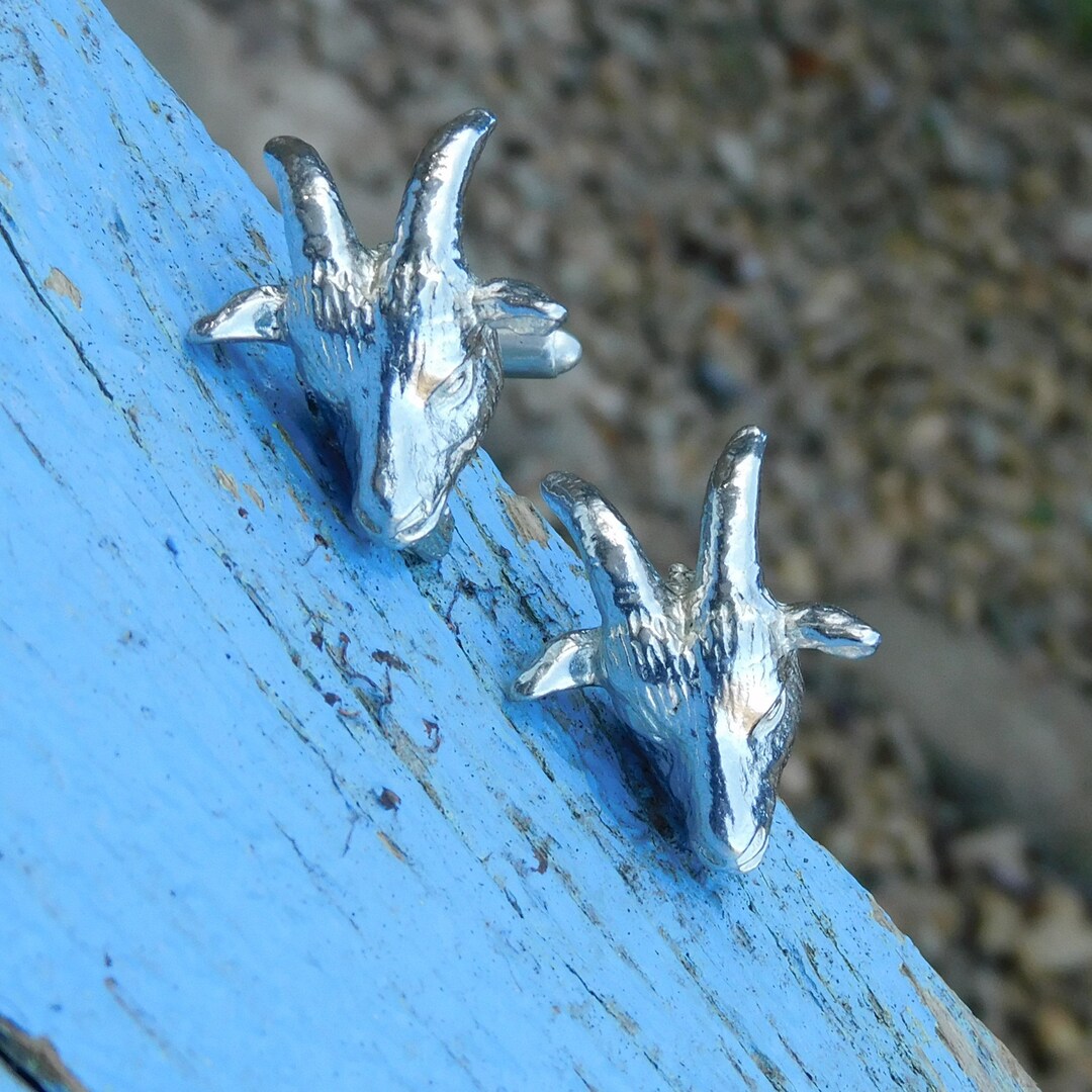 Goat Cufflinks, Goats Head Cufflinks, Animal Cufflinks, Handmade in ...