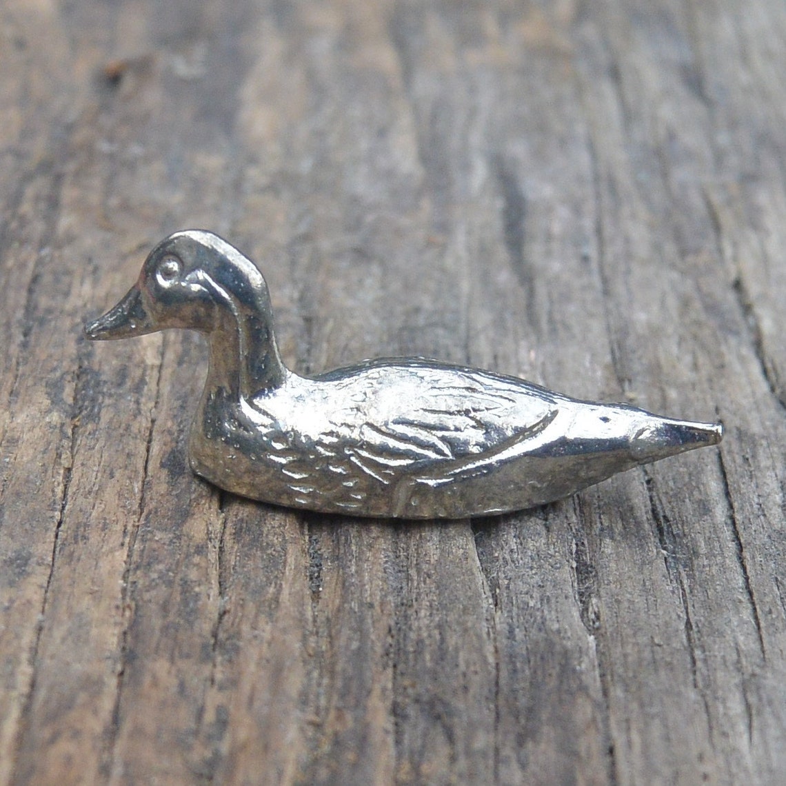 Duck Figurine, Duck Collectable, Duck Totem, Handmade, in Fine Pewter ...