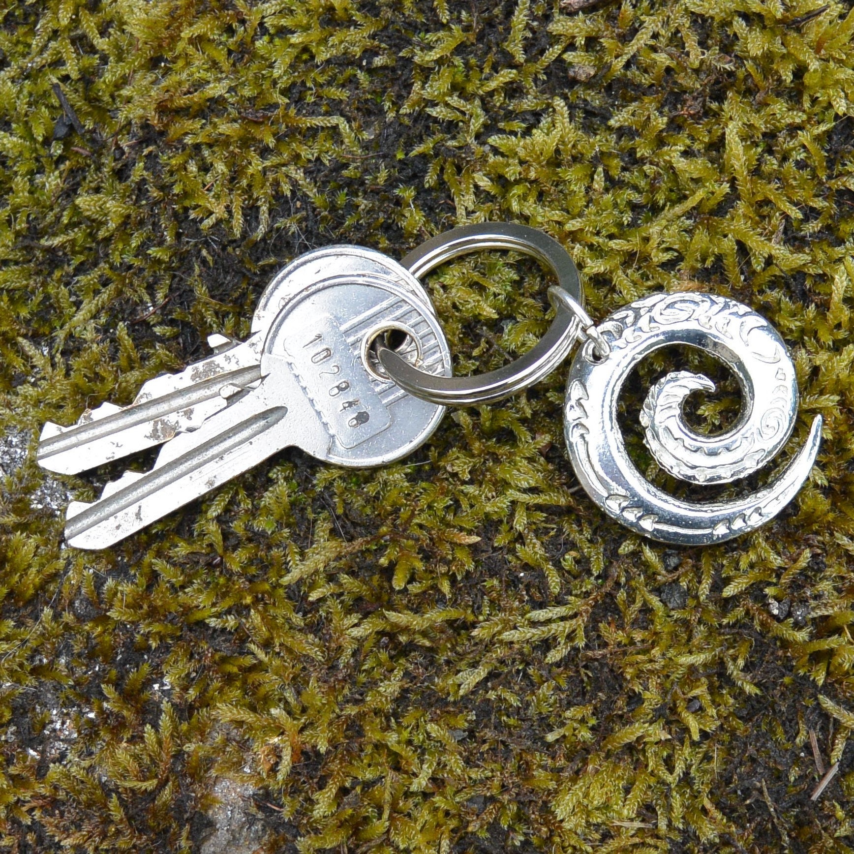 Maori Spiral Keyring Engraved Spiral Key Fob Handmade by - Etsy UK