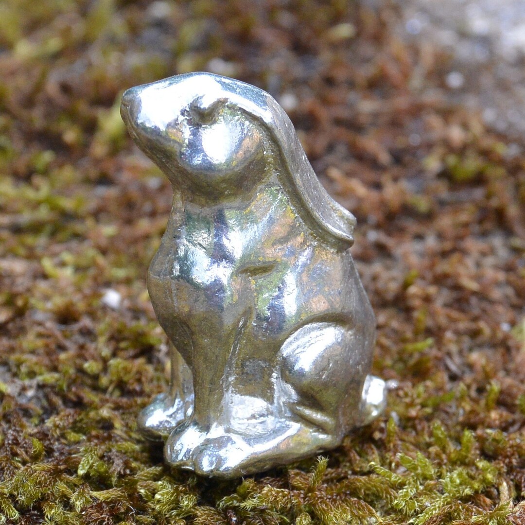 Lucky Hare Figurine, Miniature Hare, Handmade in Fine Pewter by William ...