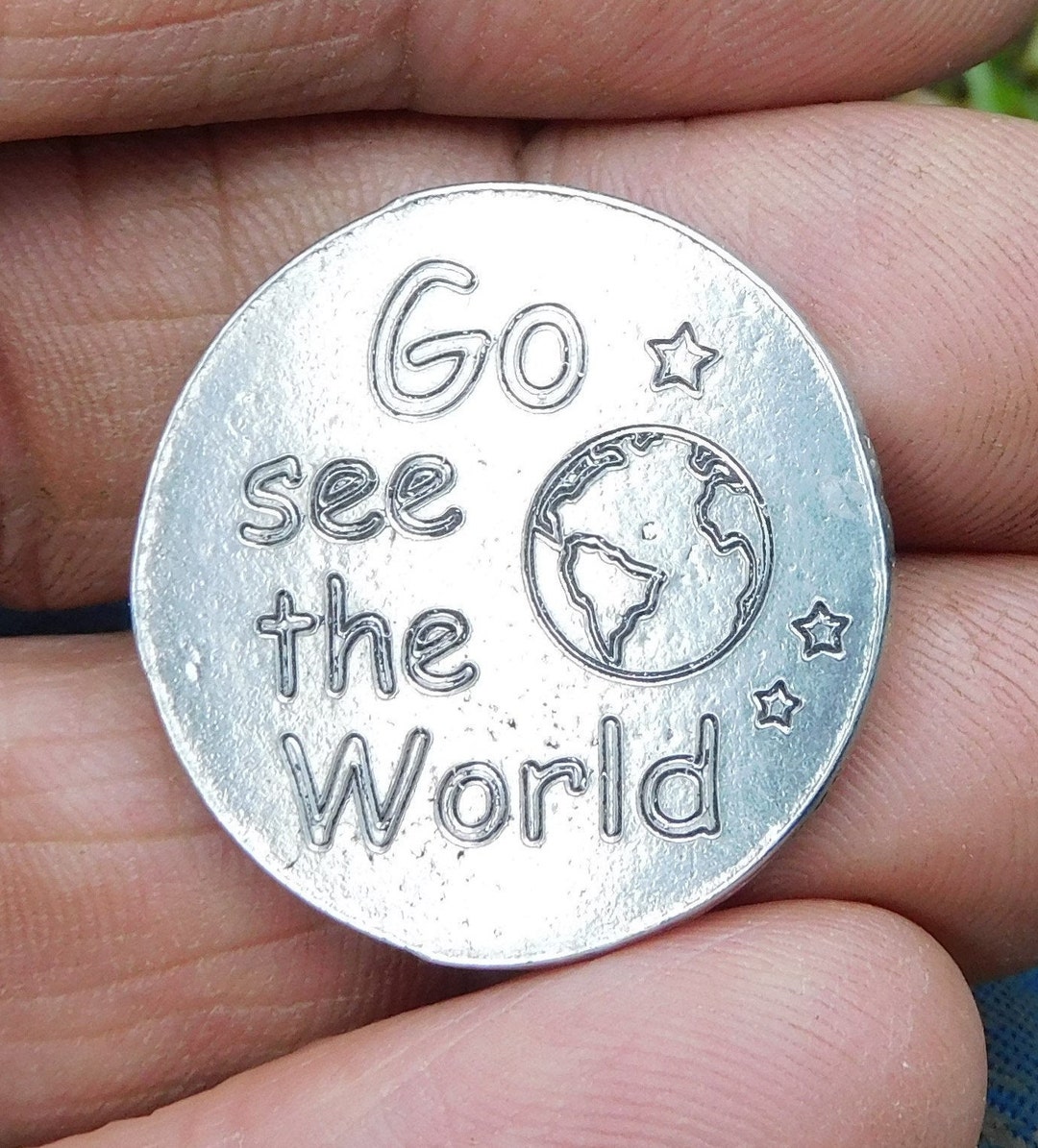 Compass Pocket Token With Message Card, Personnalised Pocket Token, Go ...