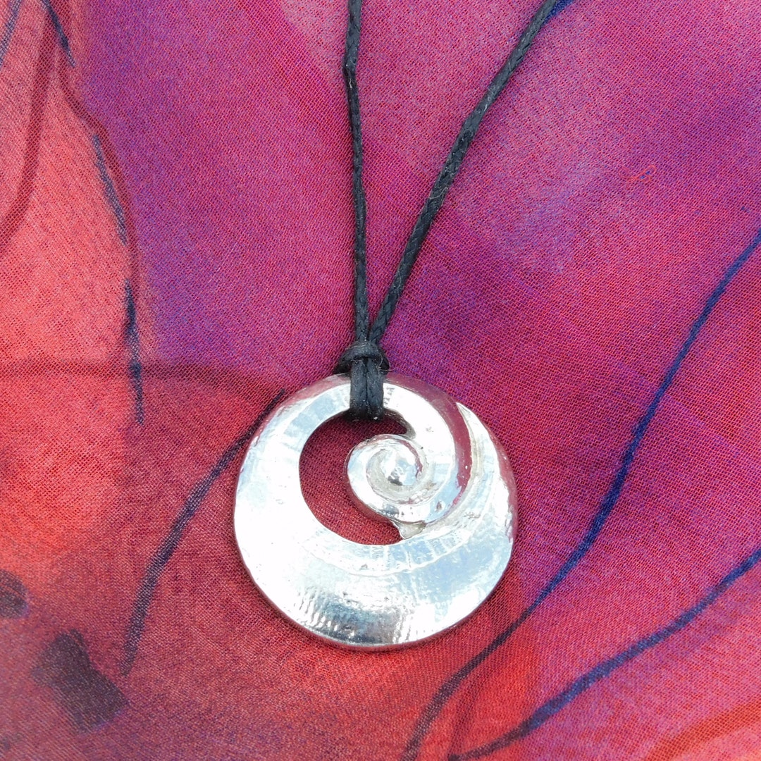Handcrafted Wave Koru Pendant, Represents New Beginnings and Harmonious ...