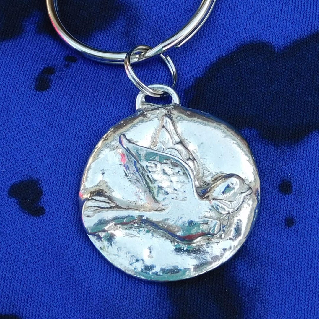 Dove Keyring, Dove Key Fob, Handmade, by William Sturt, in Fine Pewter ...