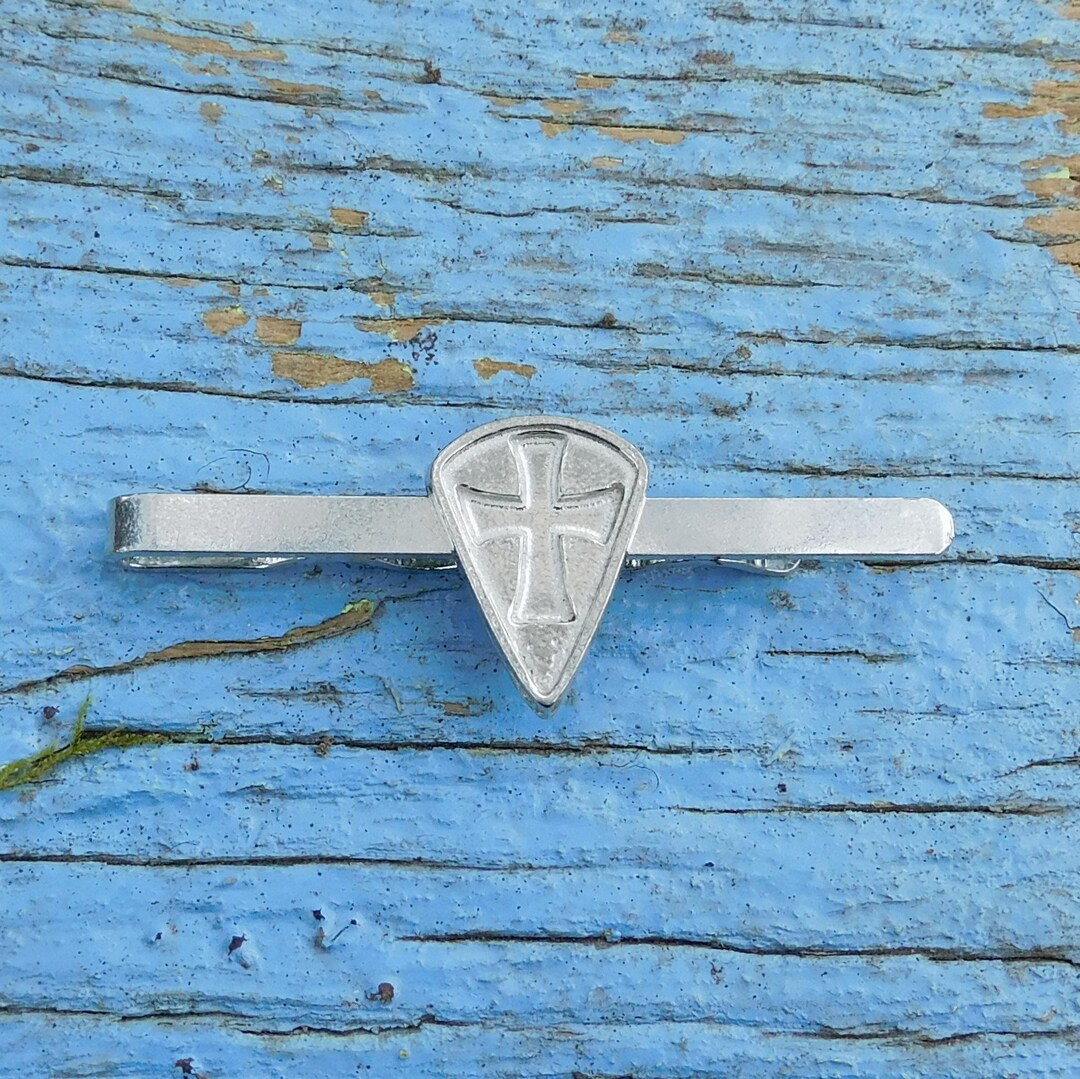 Knights Templar Tie Clip, Knights Templar Tie Slide, Handcast in Fine ...