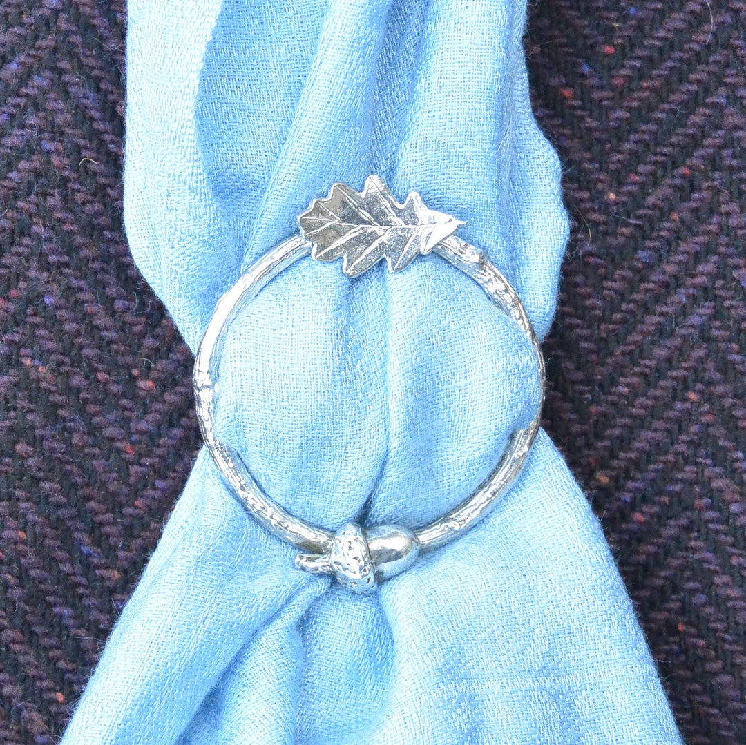 Oak & Acorn, Oak Leaf and Acorn Scarf Ring, Acorn Scarf Ring, Mighty ...