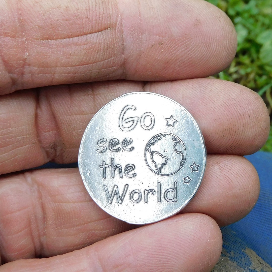 Compass Pocket Token With Message Card, Personnalised Pocket Token, Go ...