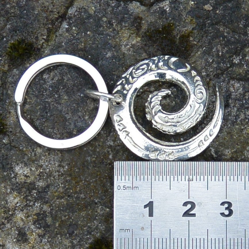 Maori Spiral Keyring Engraved Spiral Key Fob Handmade by - Etsy UK