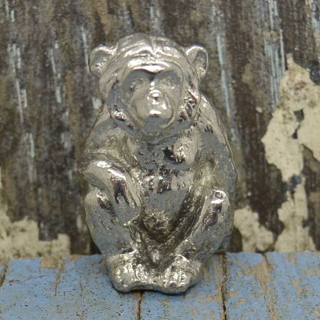 Miniature Chimpanzee, Chimpanzee Figurine, Hand Cast in Fine Pewter by ...
