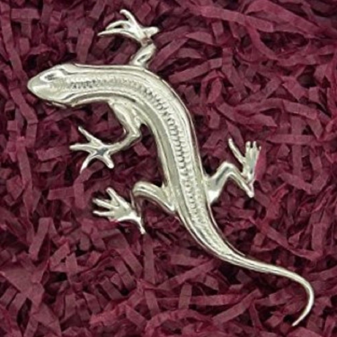 Lizard Brooch, Lizard Gift, Hand Crafted Jewellery, Hand Cast ...