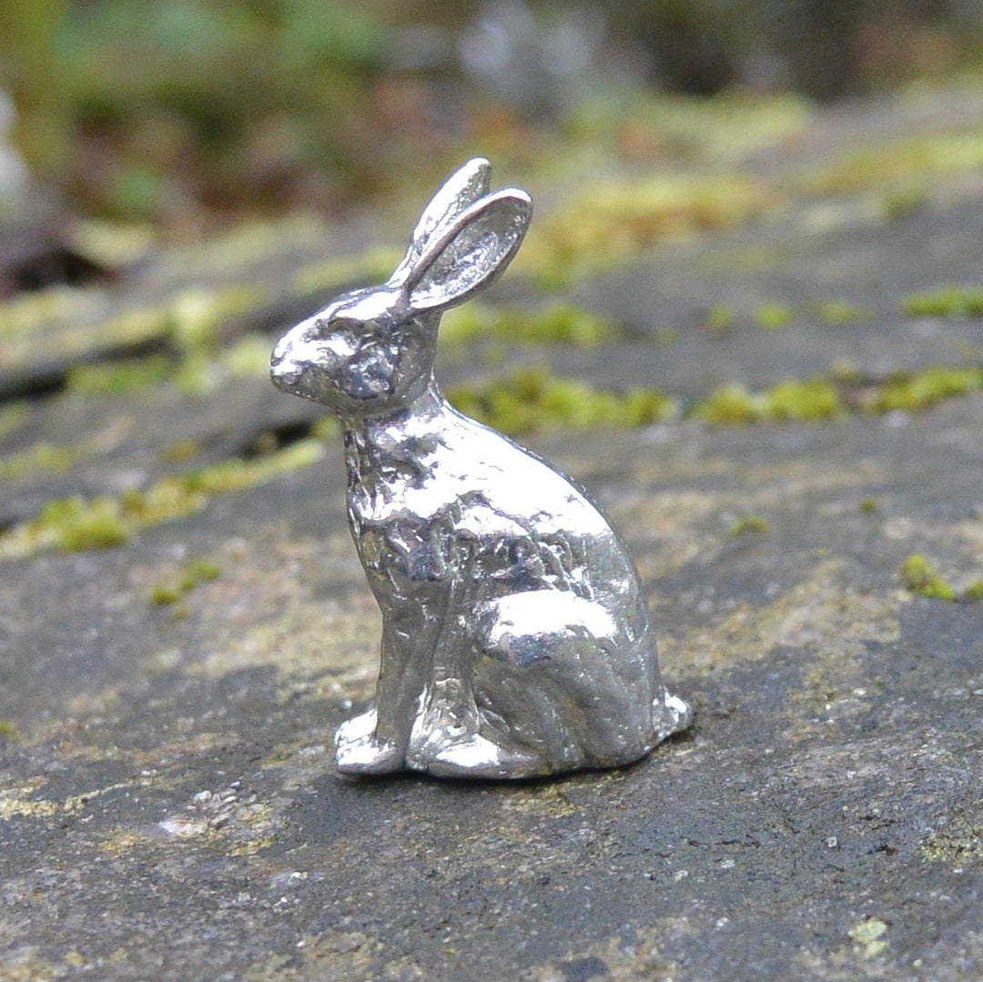 Pewter Lucky Hare, Hare Sculpture, Handmade, in Finest Pewter, by ...