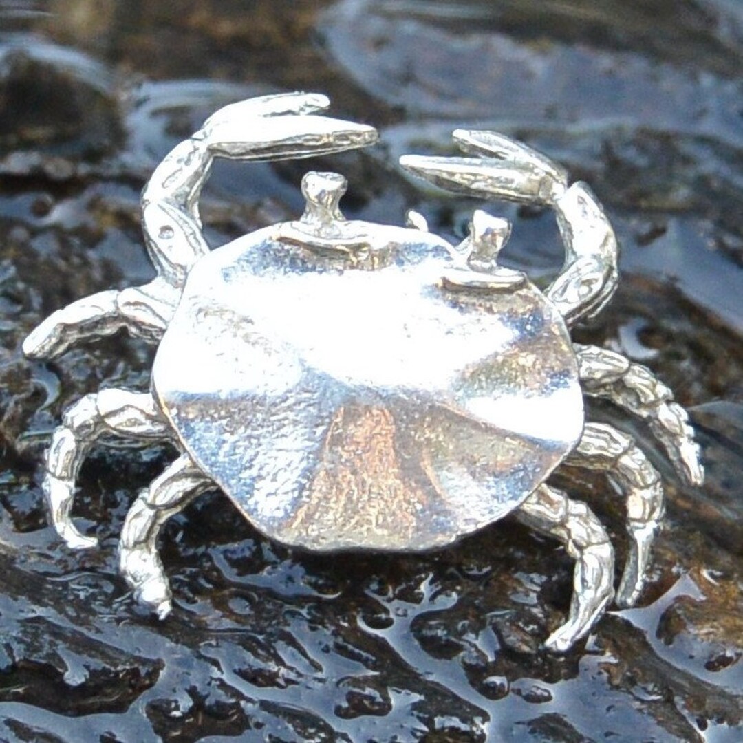 Crab Figurine, Miniature Crab, Handmade, in Fine Pewter, by William ...