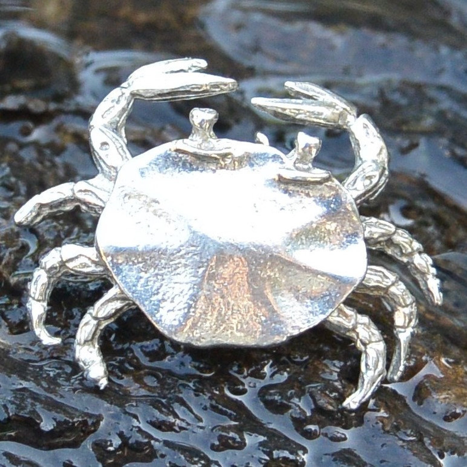 Crab Figurine Miniature Crab Handmade in Fine Pewter by - Etsy