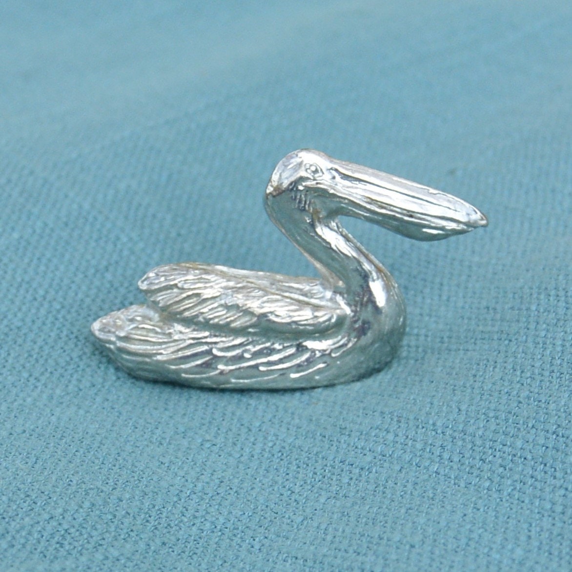 Tiny Pelican Figurine, Pelican Gift, Handmade, in Fine Pewter, by ...