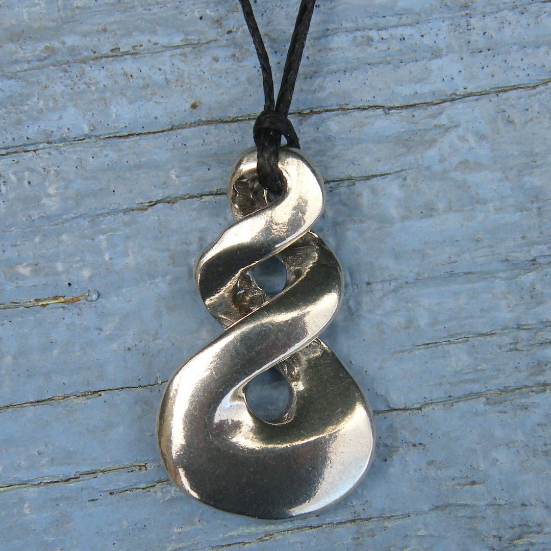 Infinity Loop Pendant, Surfer Pendant, Adjustable Cord, Handmade in ...