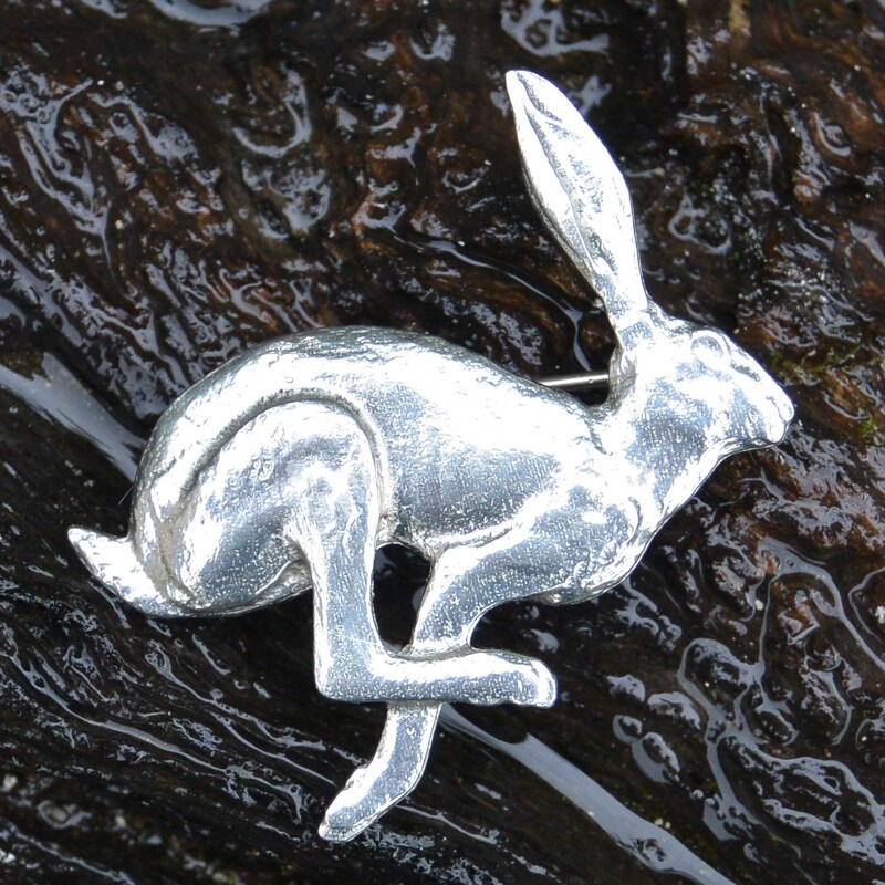 Hare Pin - Etsy UK