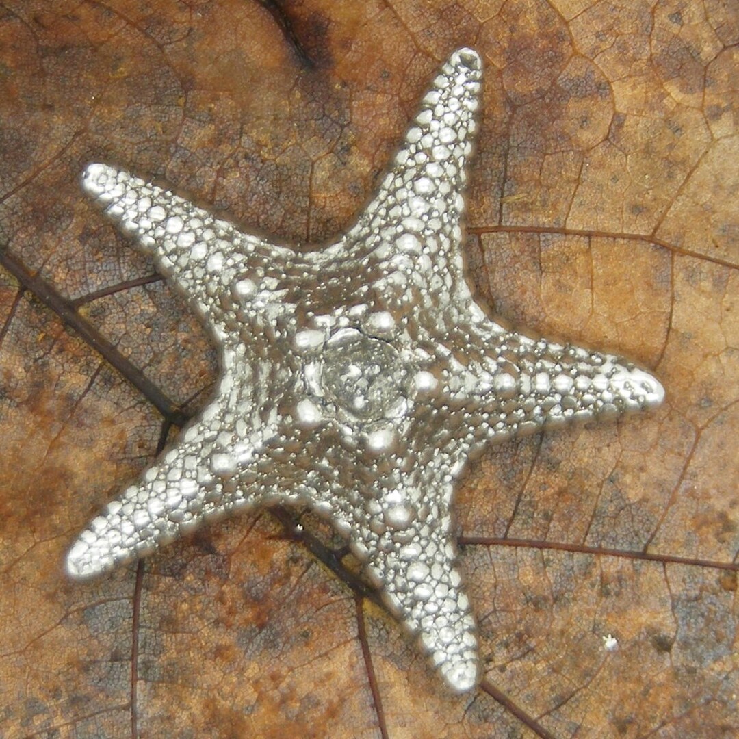 Starfish Figurine, Miniature Starfish, Handmade, in Fine Pewter, by ...