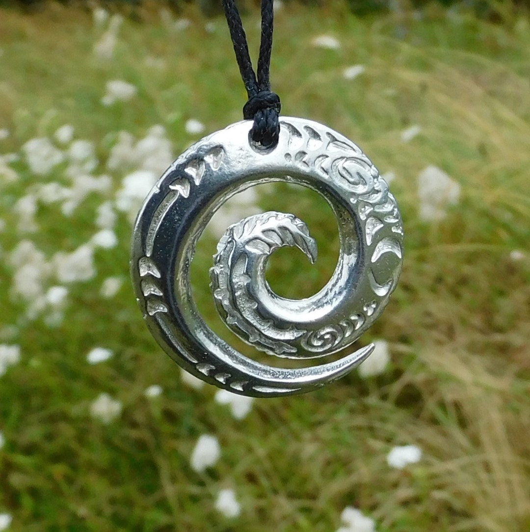 Handcrafted Wave Koru Pendant Represents New Beginnings and - Etsy