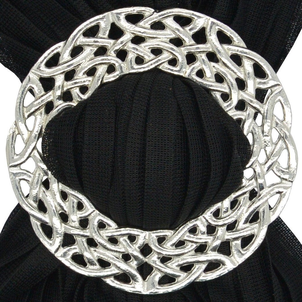 Celtic Knot Scarf Ring, Tin Anniversary Gift, Handmade, in Fine Pewter ...