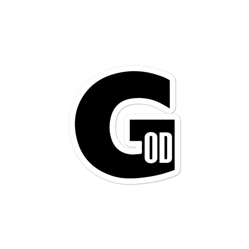 God Sticker Logo Bubble-free Sticker - Etsy