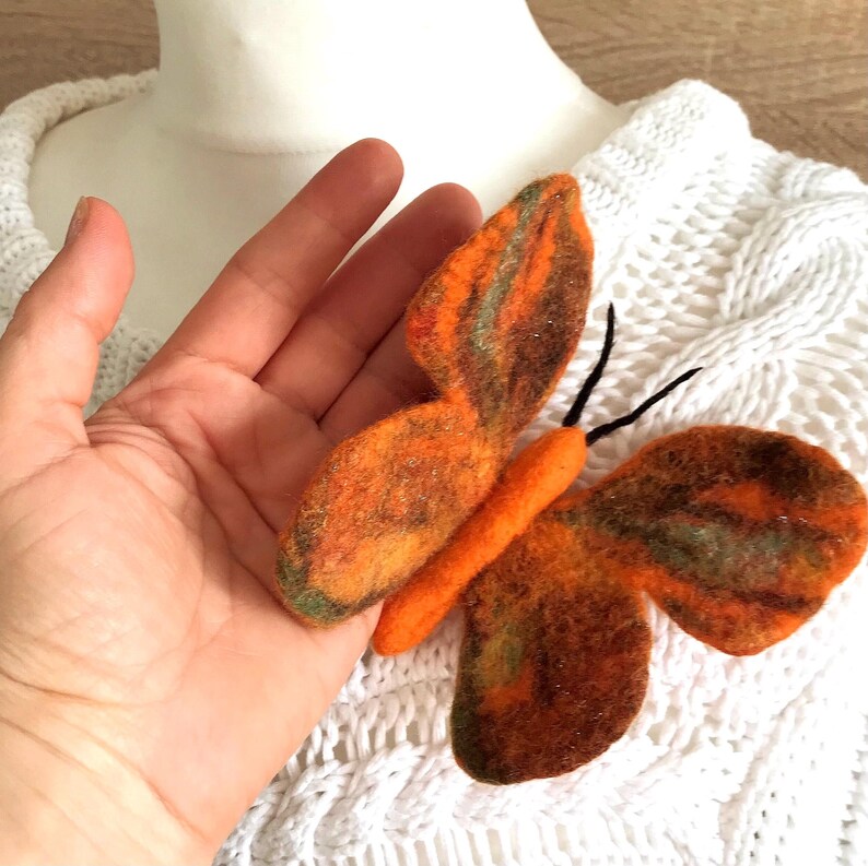 Wool Felted Butterfly Brooch - Etsy