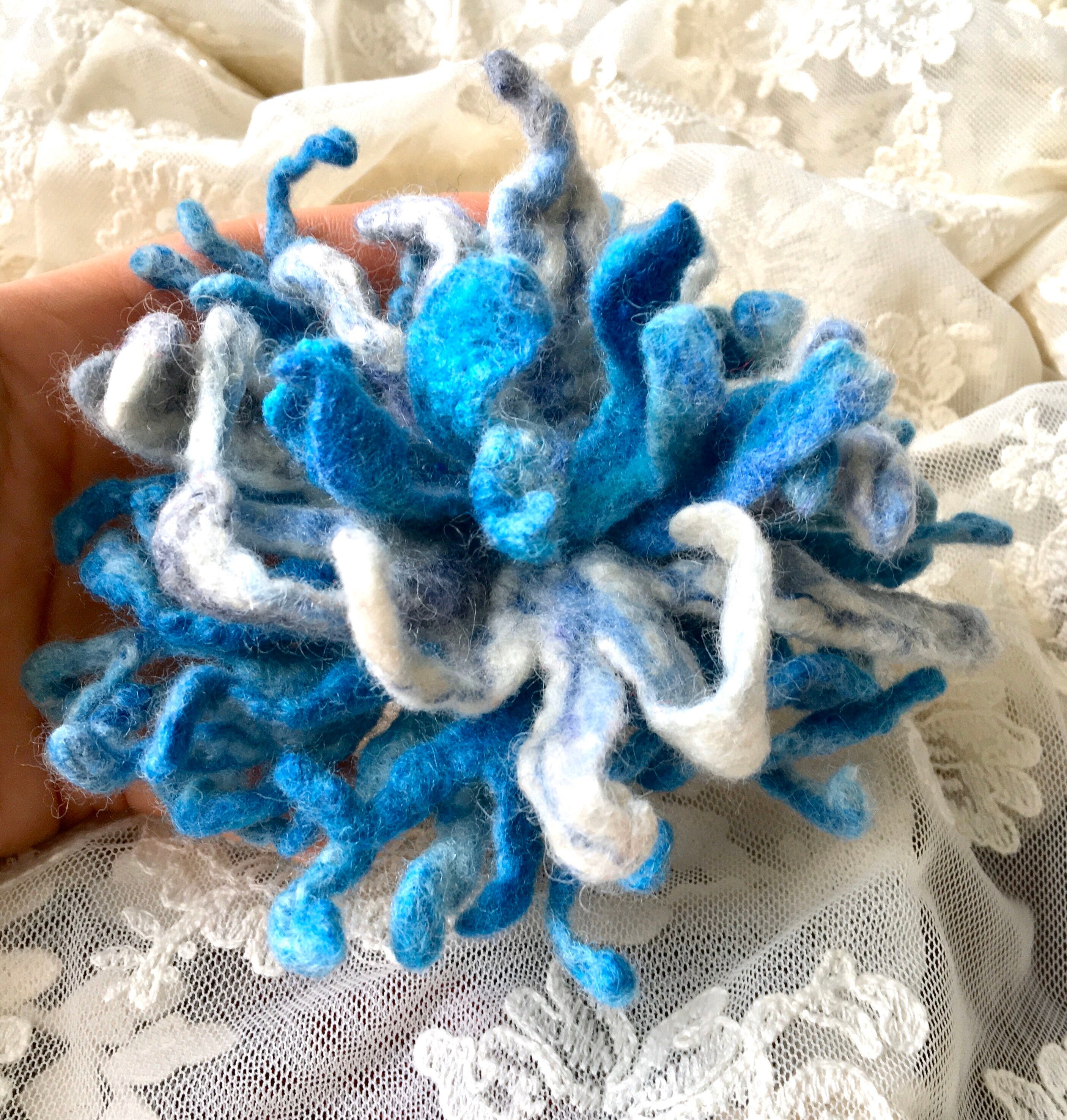 Wool Felted Brooch Flower Style Brooch Pin - Etsy