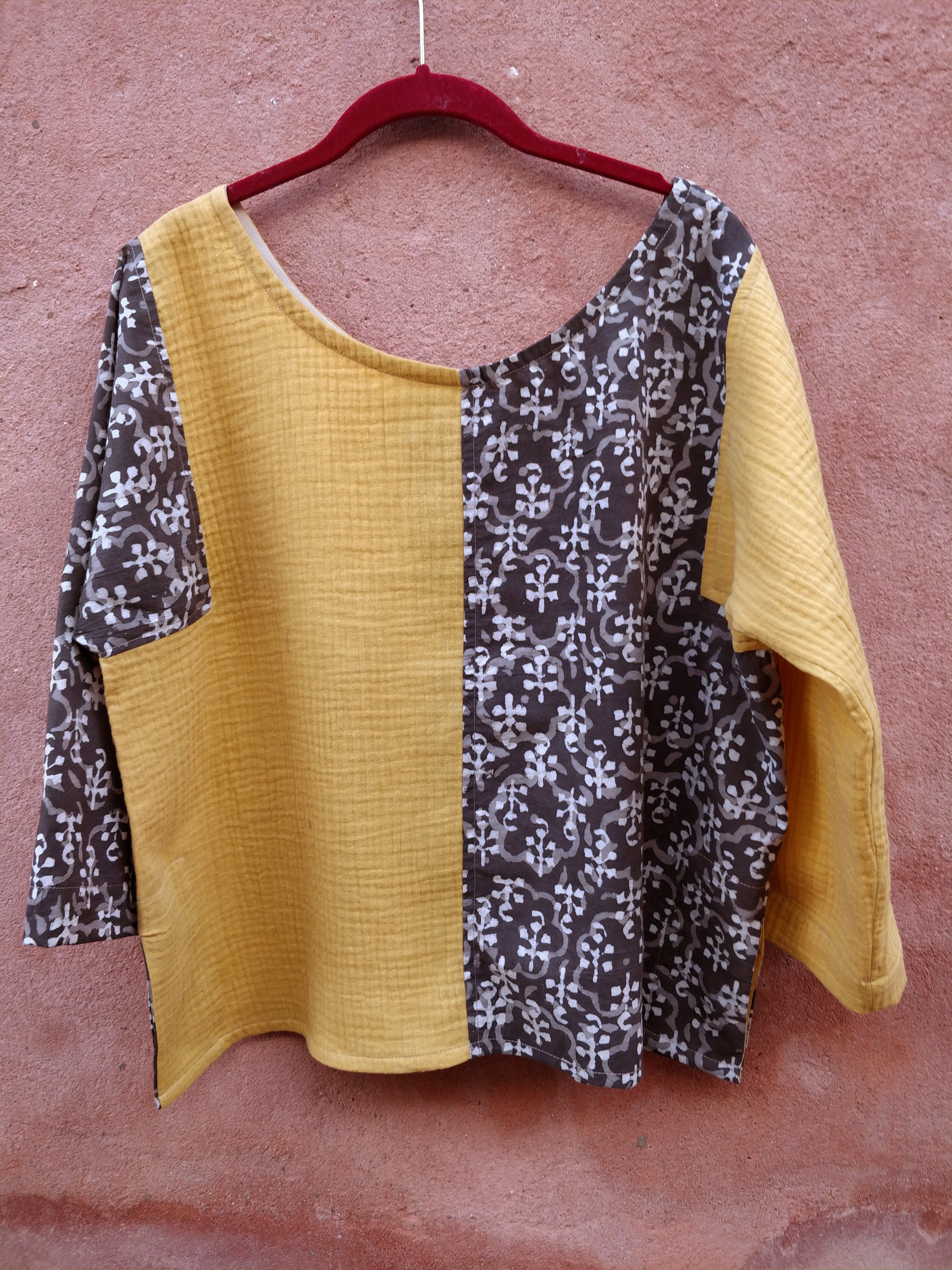 Tunique courte asymétrique boho-chic double gaze coton | Etsy