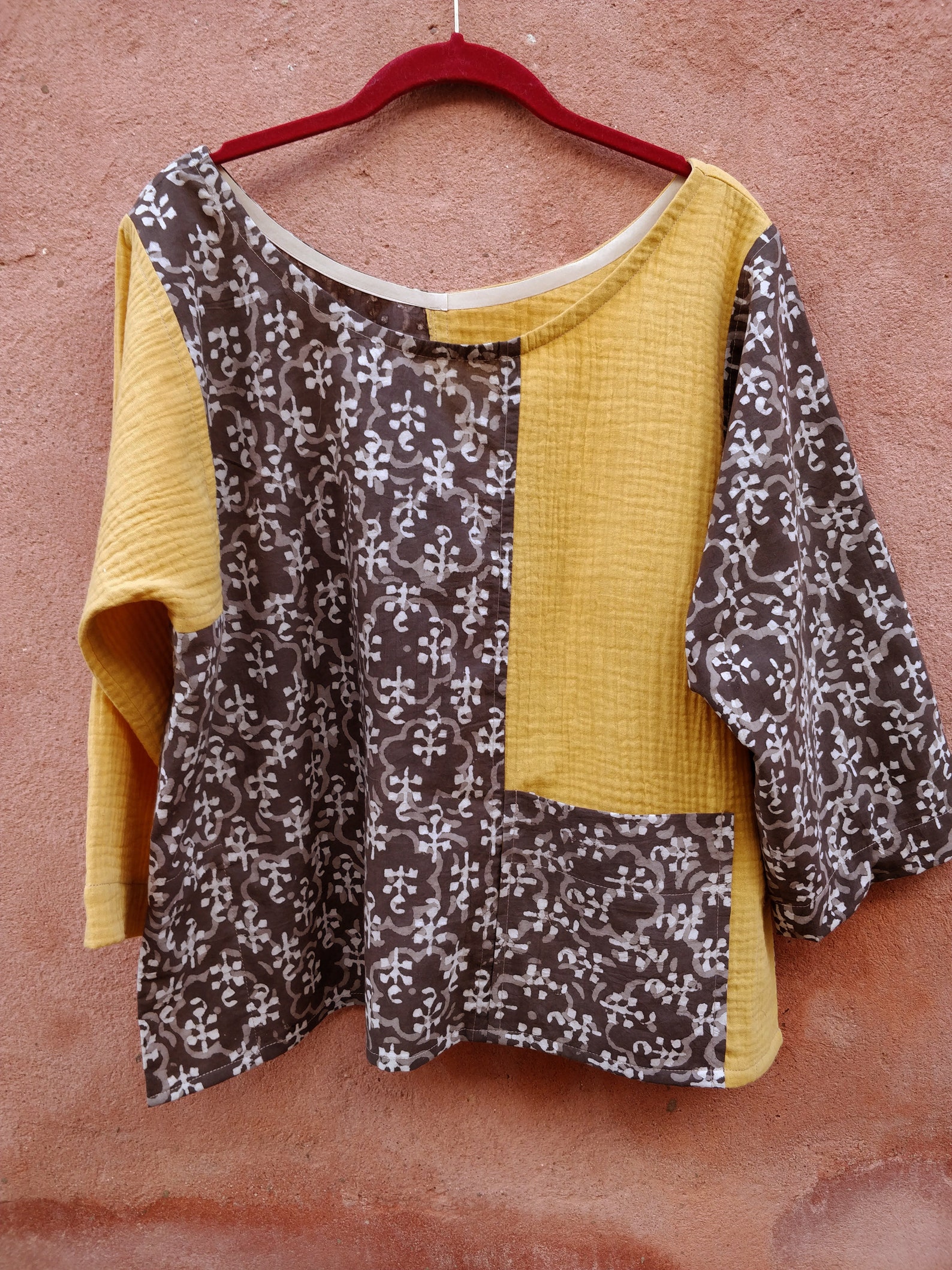 Tunique courte asymétrique boho-chic double gaze coton - Etsy France