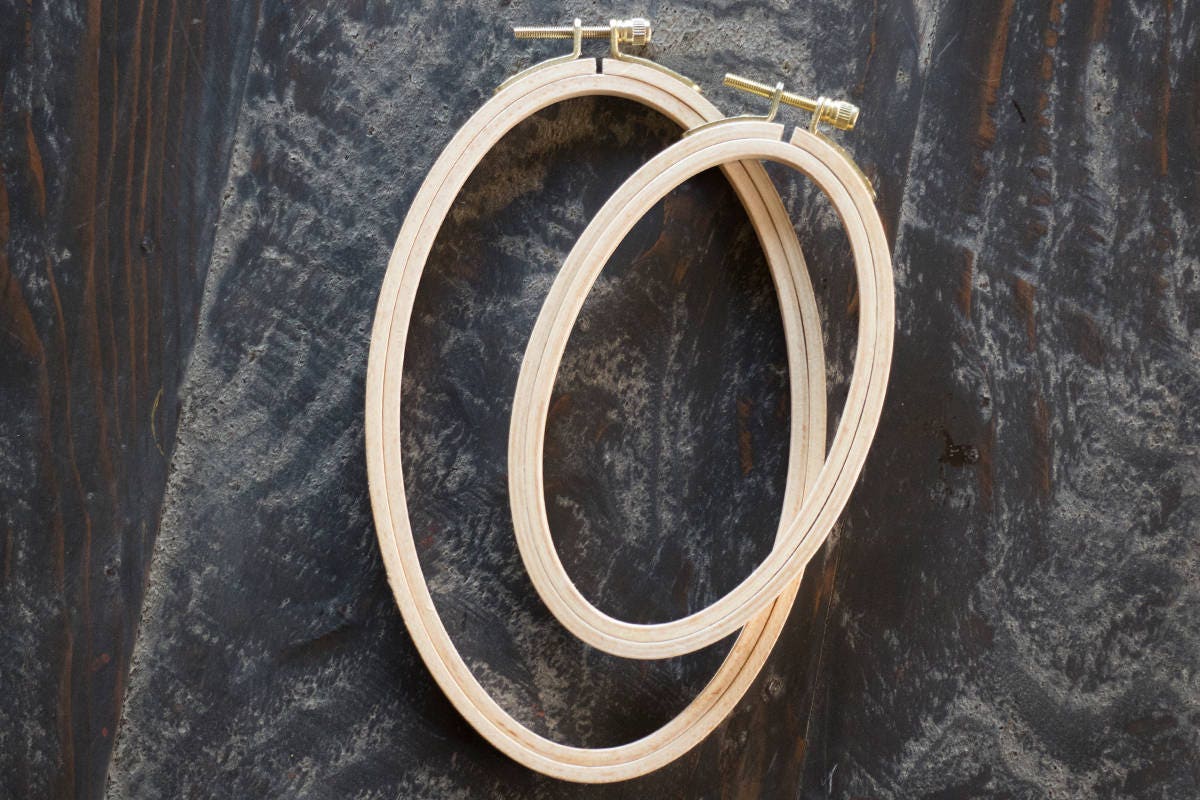 Oval Embroidery Hoop - Large, 13 X 21 Cm (5" X 8") - Etsy