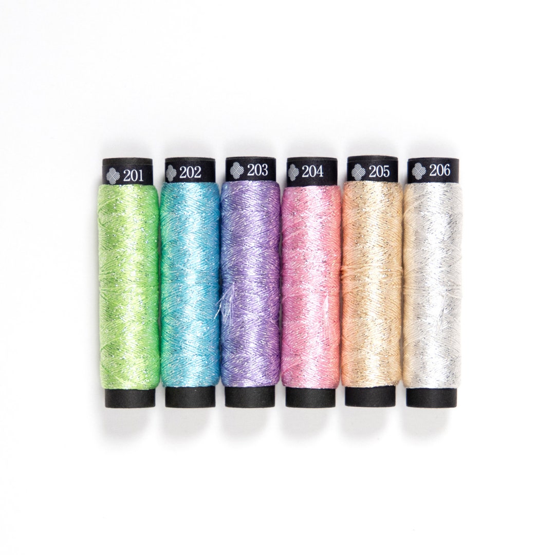 Glitter Thread Set "champagne" - Japanese Glitter Thread NISHIKI-ITO - Etsy