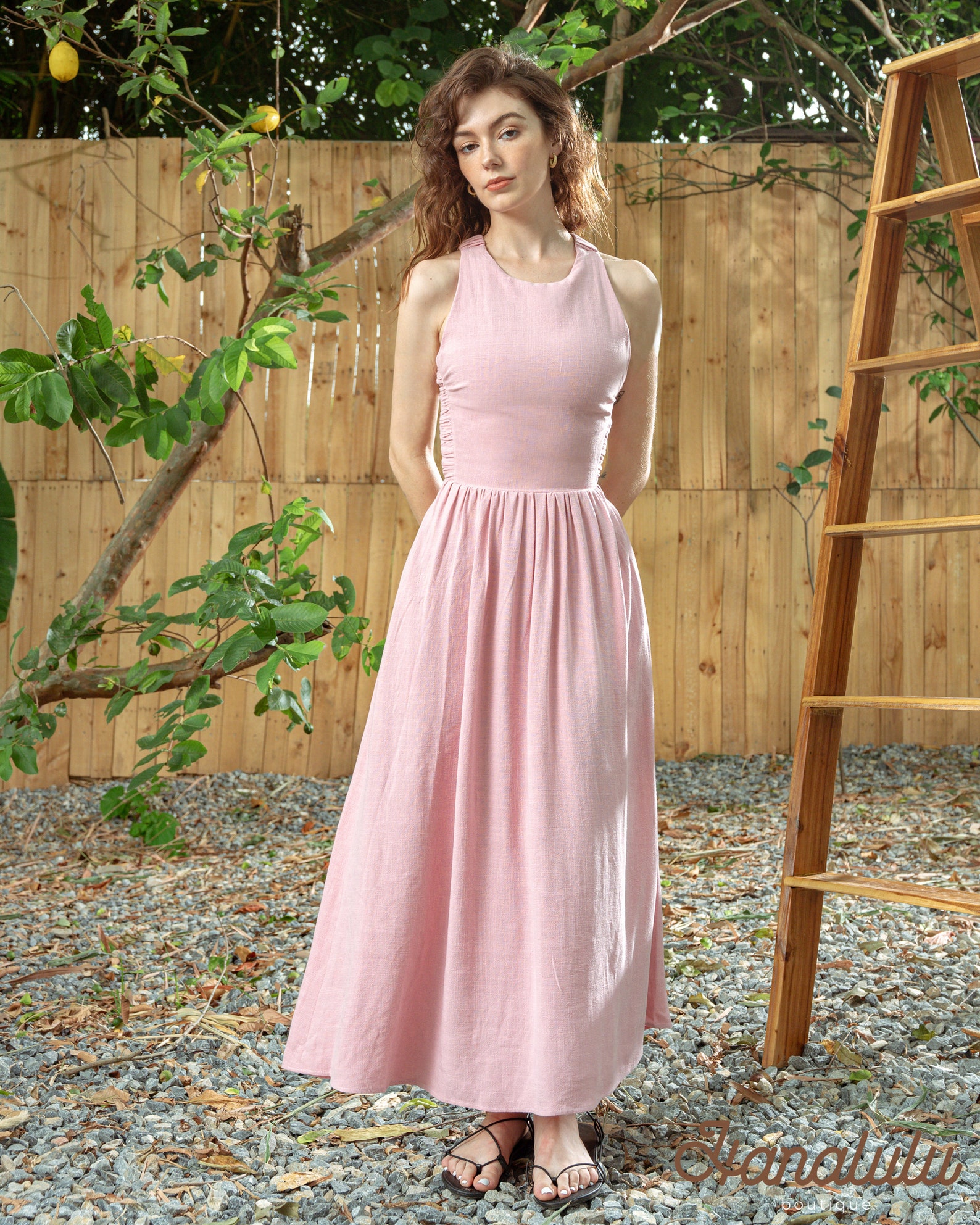 Linen Apron Dress-Linen Pinafore Dress-Linen Maxi | Etsy