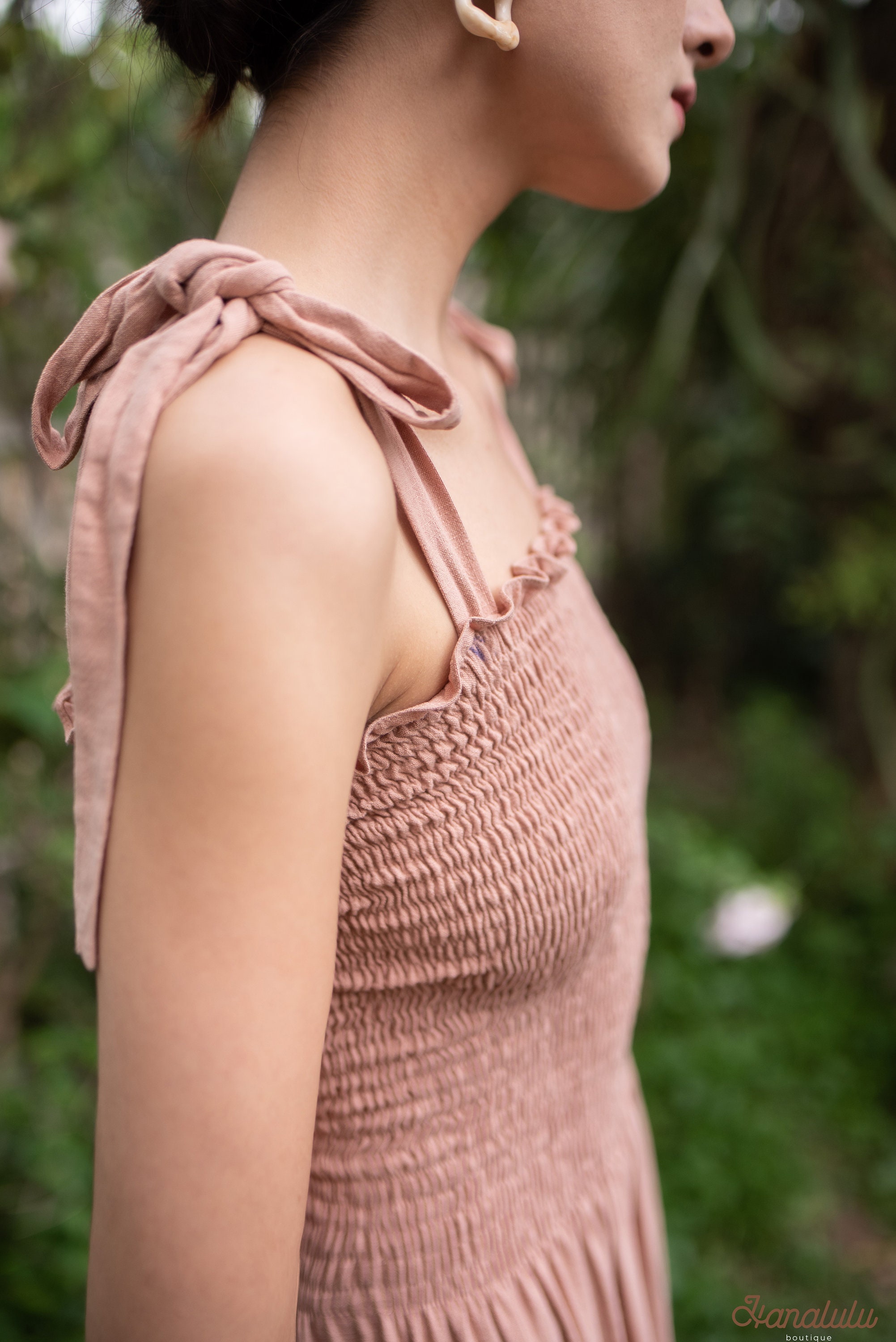 Linen Smocked Maxi Dress-linen Long Dress-linen Summer Maxi | Etsy