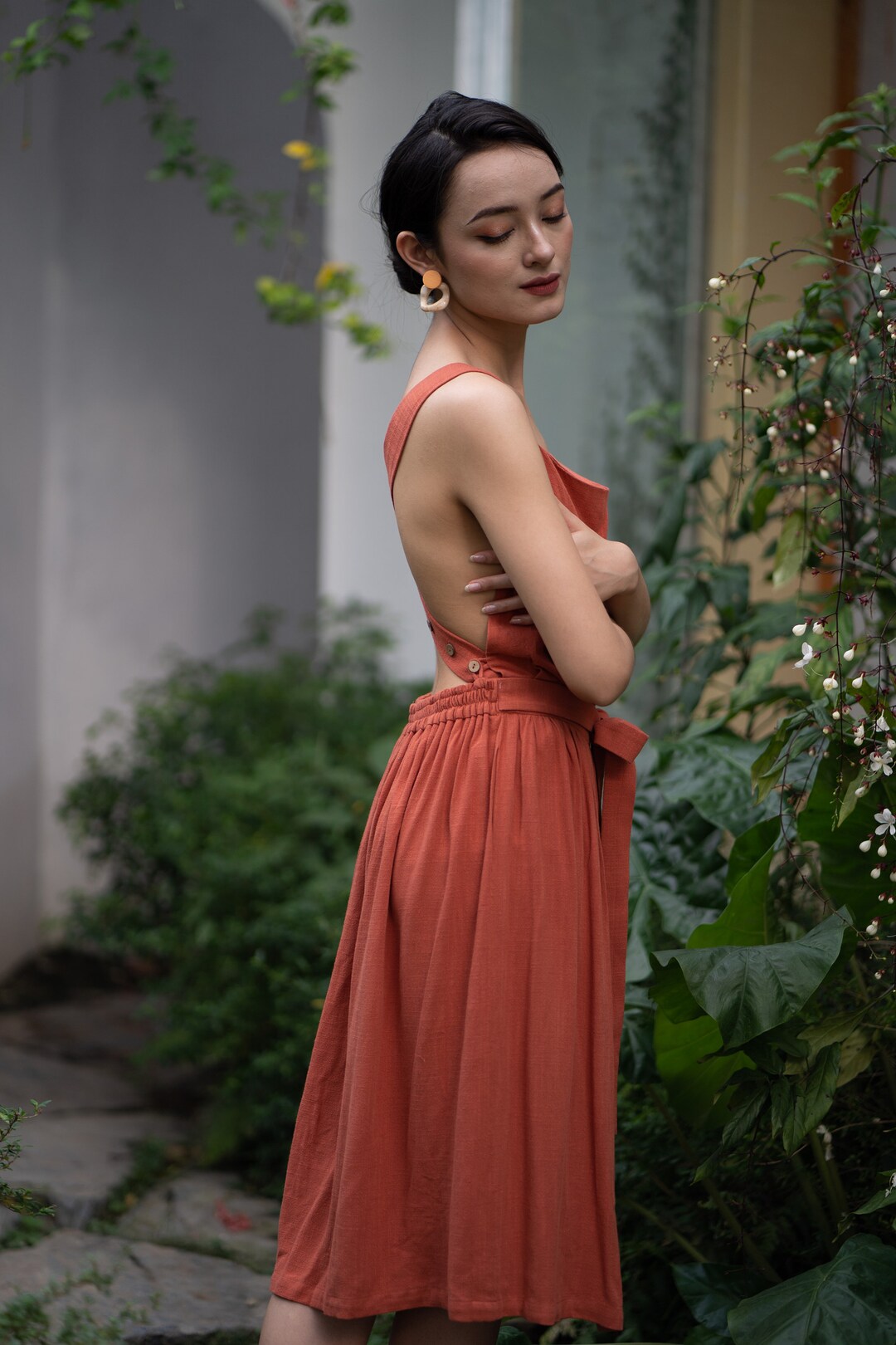 Apron Dress-apron Linen Dress-pinafore Dress-dungarees Dress-overall ...