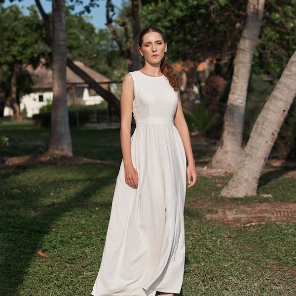 Linen Wedding Dress - Etsy