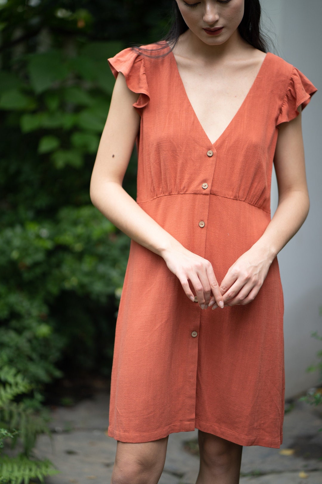 Linen Sundress-linen Classic Summer Dress-linen Basic Dress-linen ...