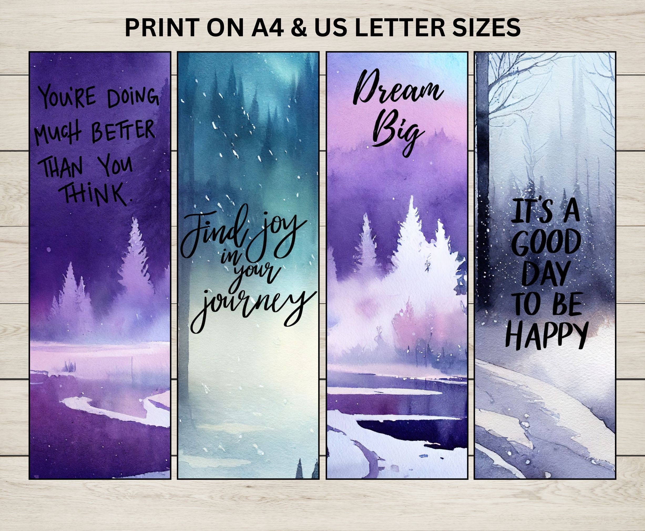 8 Mindset Bookmarks, Positive Bookmarks, Quotes Bookmarks, Bookmark ...