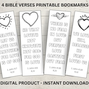 Printable Colouring Bookmarks, Print at Home Bookmark, KJV Bible Verse ...
