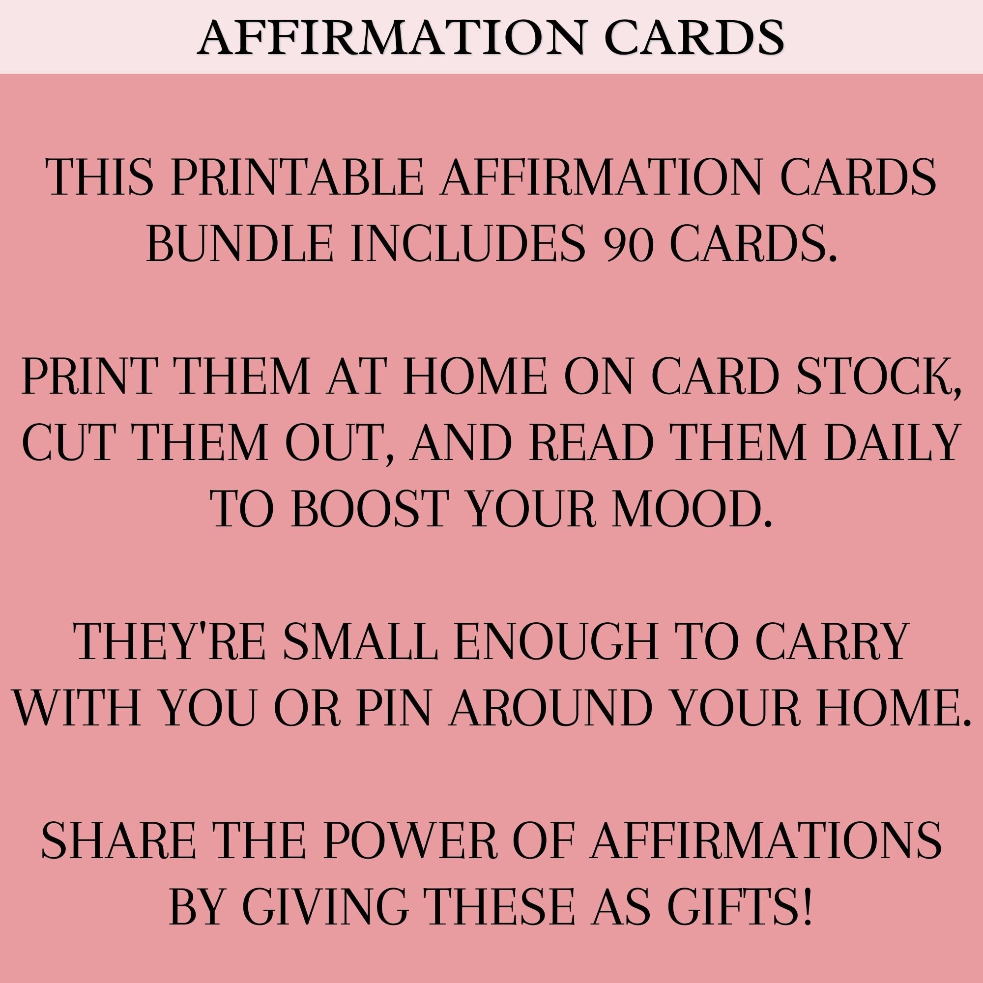 90 Printable Affirmation Cards for Mothers | Affirmation Cards for Moms ...