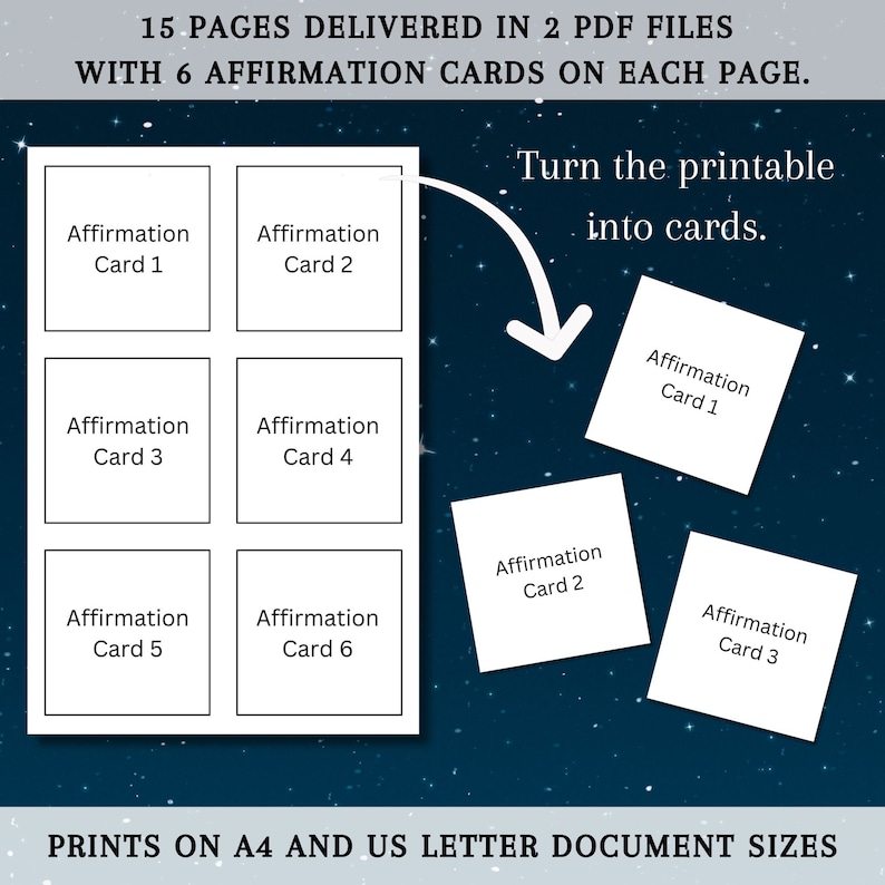 90 Printable Bedtime Affirmation Cards | Nighttime Affirmations ...