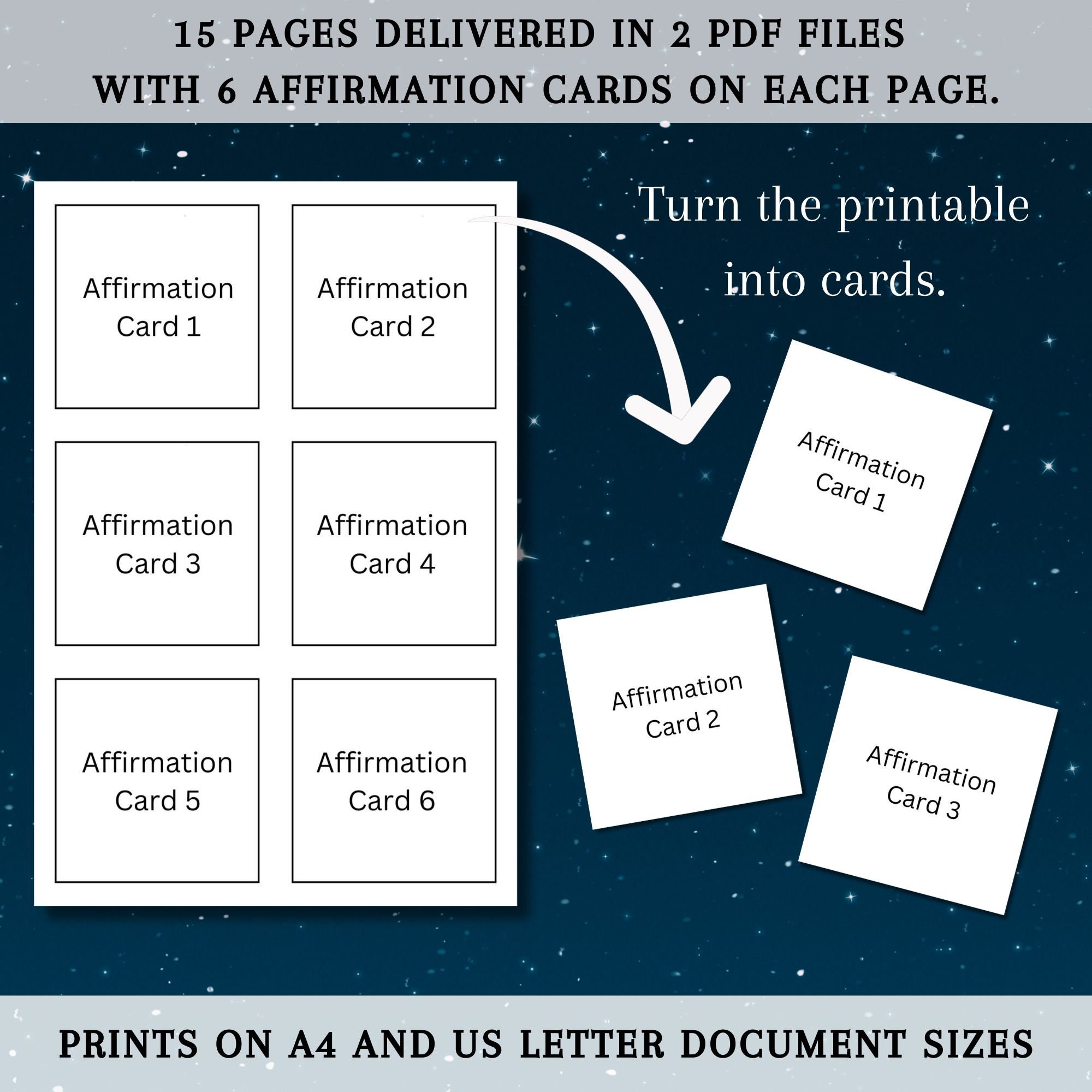 90 Printable Bedtime Affirmation Cards | Nighttime Affirmations ...